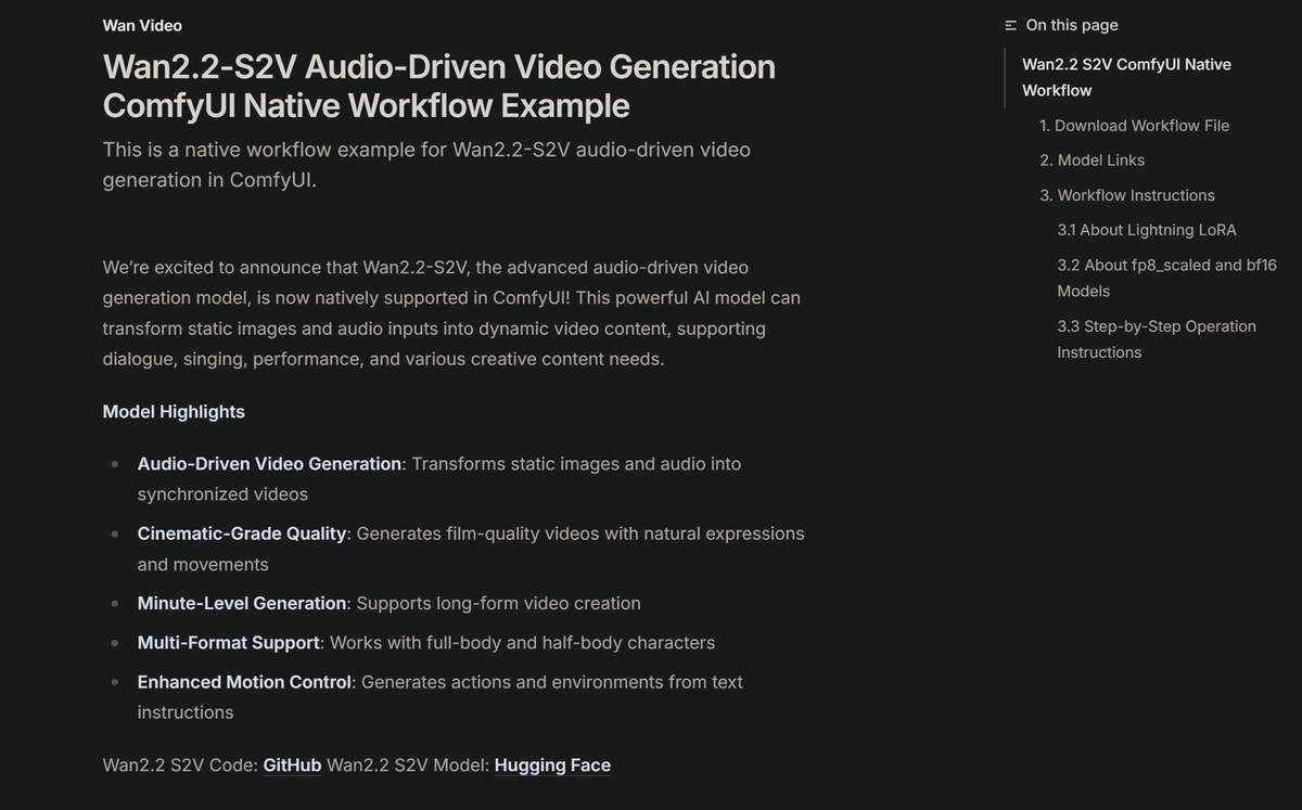 【Wan S2Vの本当の使い方】“音”から動画を作るAIが日本語リップシンクに対応。もうComfyUIで簡単に使える“最強のやり方”を教えます。｜ハカセ アイ (Ai-Hakase)🐱 ...
