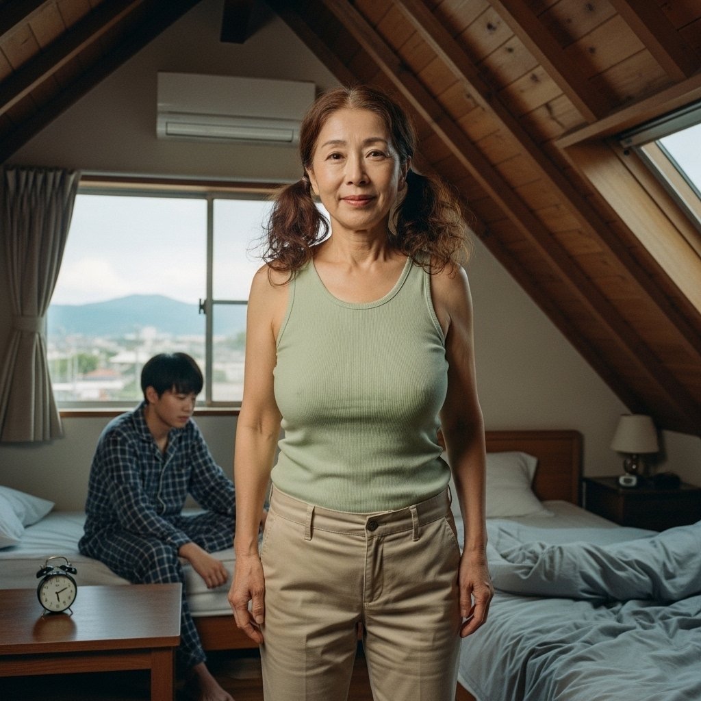 無料AI de 母息子（目覚まし時計） @Image Creator & ImageFX & Whisk＋プロンプト｜茜町春彦