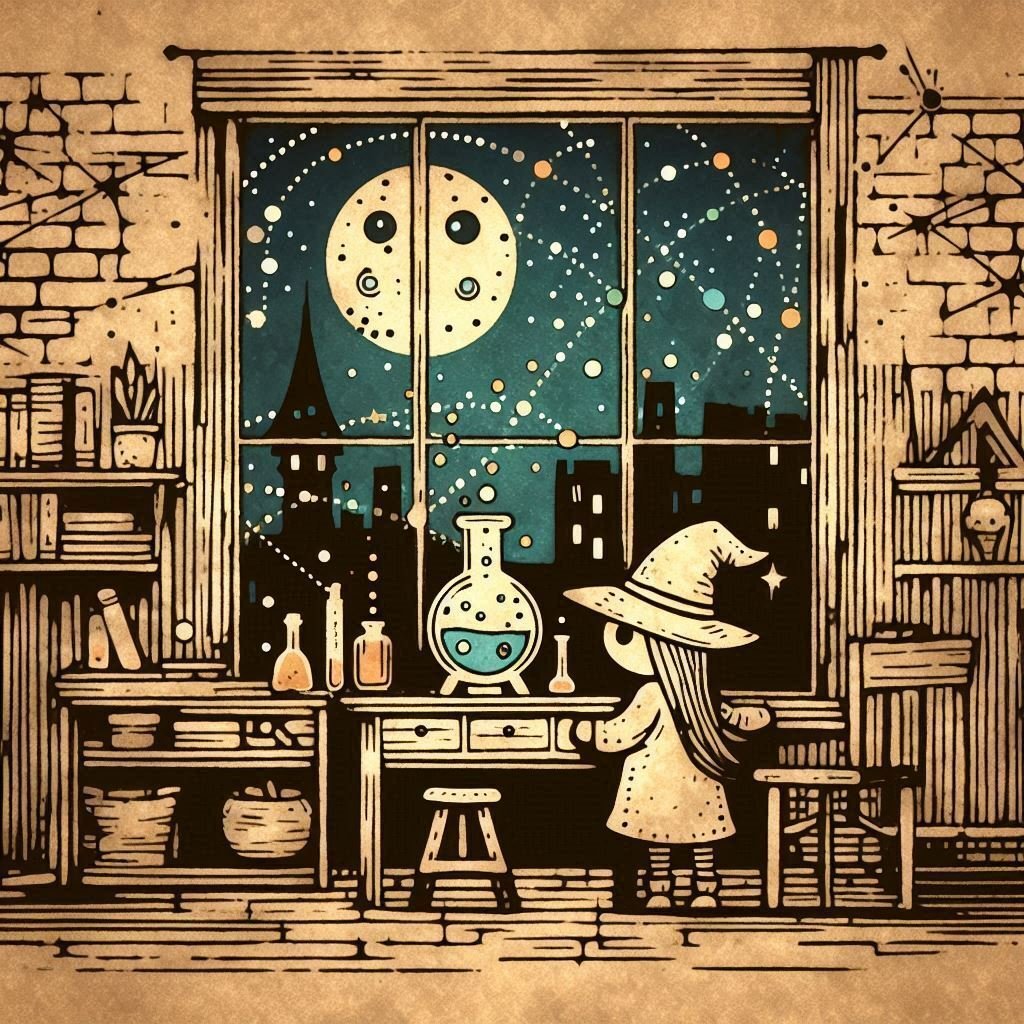 無料AI de イラスト（魔女） @Image Creator & ImageFX & Whisk＋プロンプト｜茜町春彦