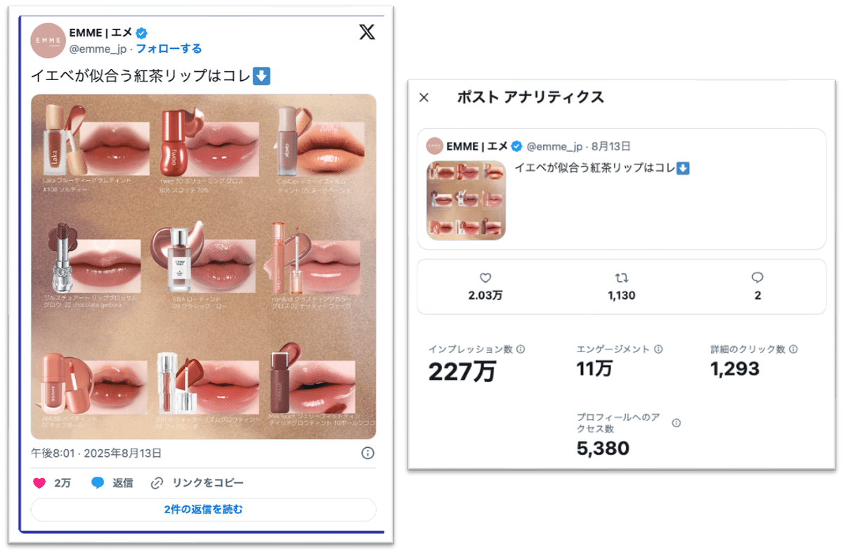 【月間2.7億IMP】100万IMP超え連発！バズる投稿の「切り口」と「タイミング」とは？【EMME TIMES 2025年08月】｜株式会社gracemode