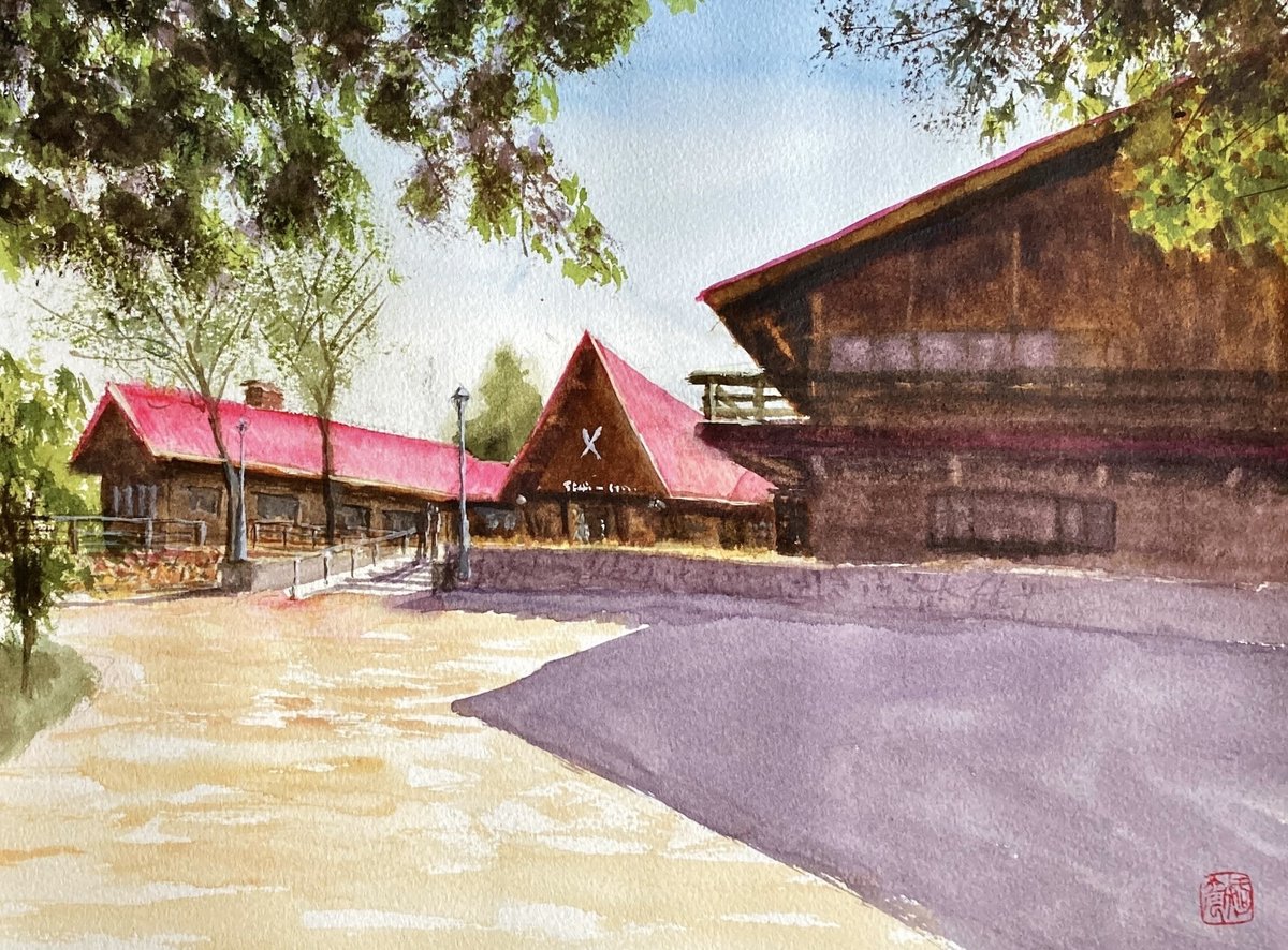 【水彩画138】今日も清泉寮。｜tatatotoya