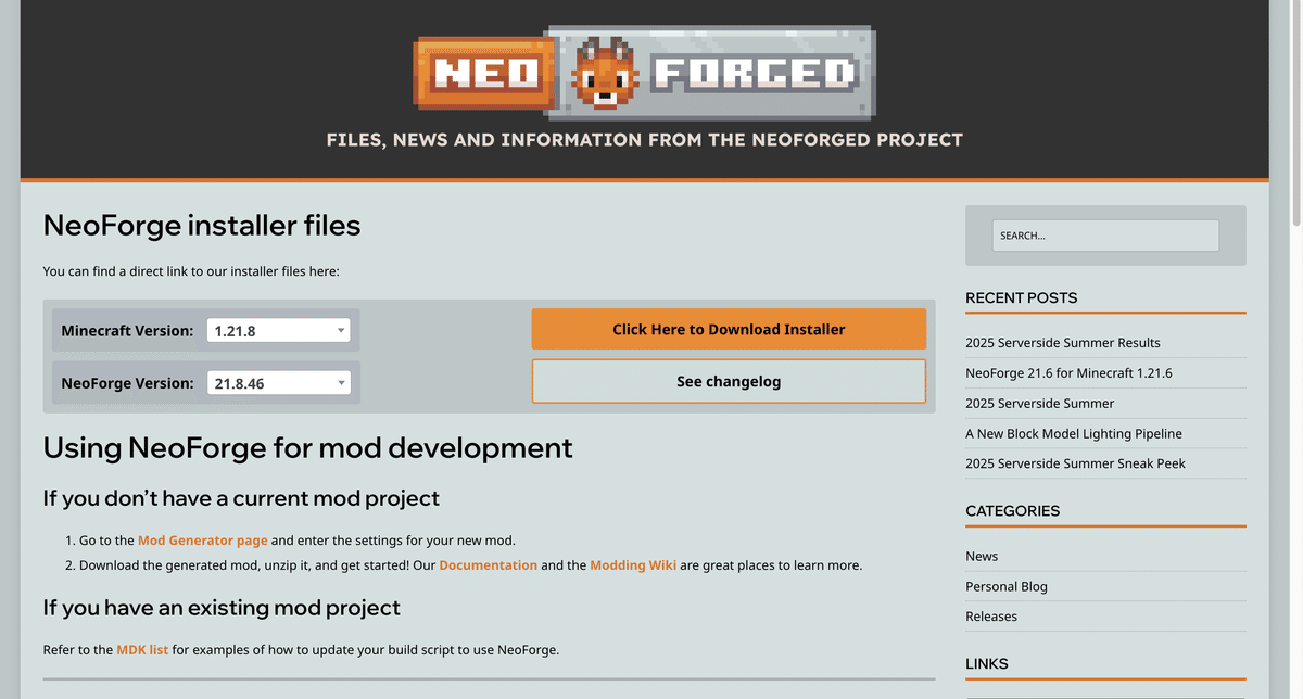 [Minecraft] Mod開発記録 -NeoForgeの導入と開発環境作り- [NeoForge]｜かるぱす