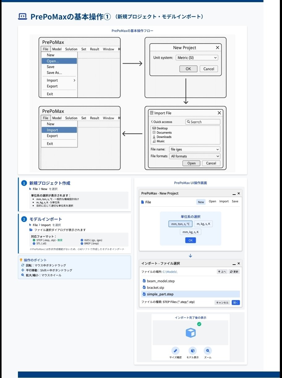 【完全無料CAE】CalculiX/PrePoMaxで始める本格FEM解析入門｜商用ソフトに匹敵する構造計算を無償で実現｜エンジニアの知恵袋