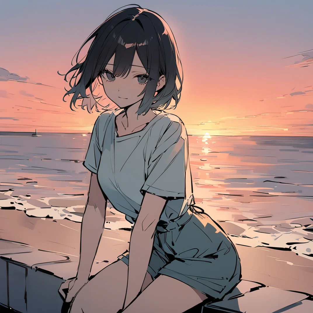 夏のおわりに～AIイラストと言葉にのせて～｜サイマチ ハジメ