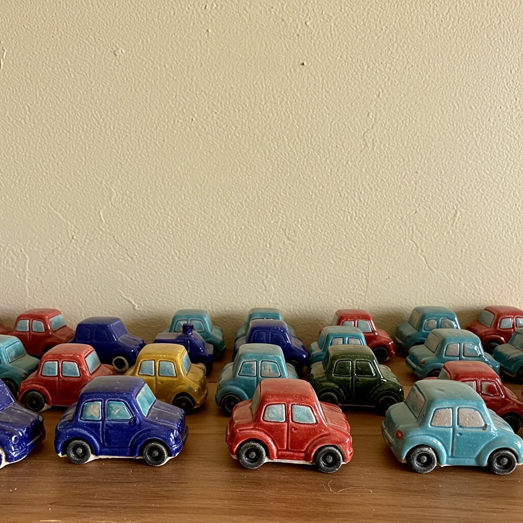 無料AI de 平面的な立体作品（おもちゃの車） @Image Creator & ImageFX & Whisk＋プロンプト｜茜町春彦