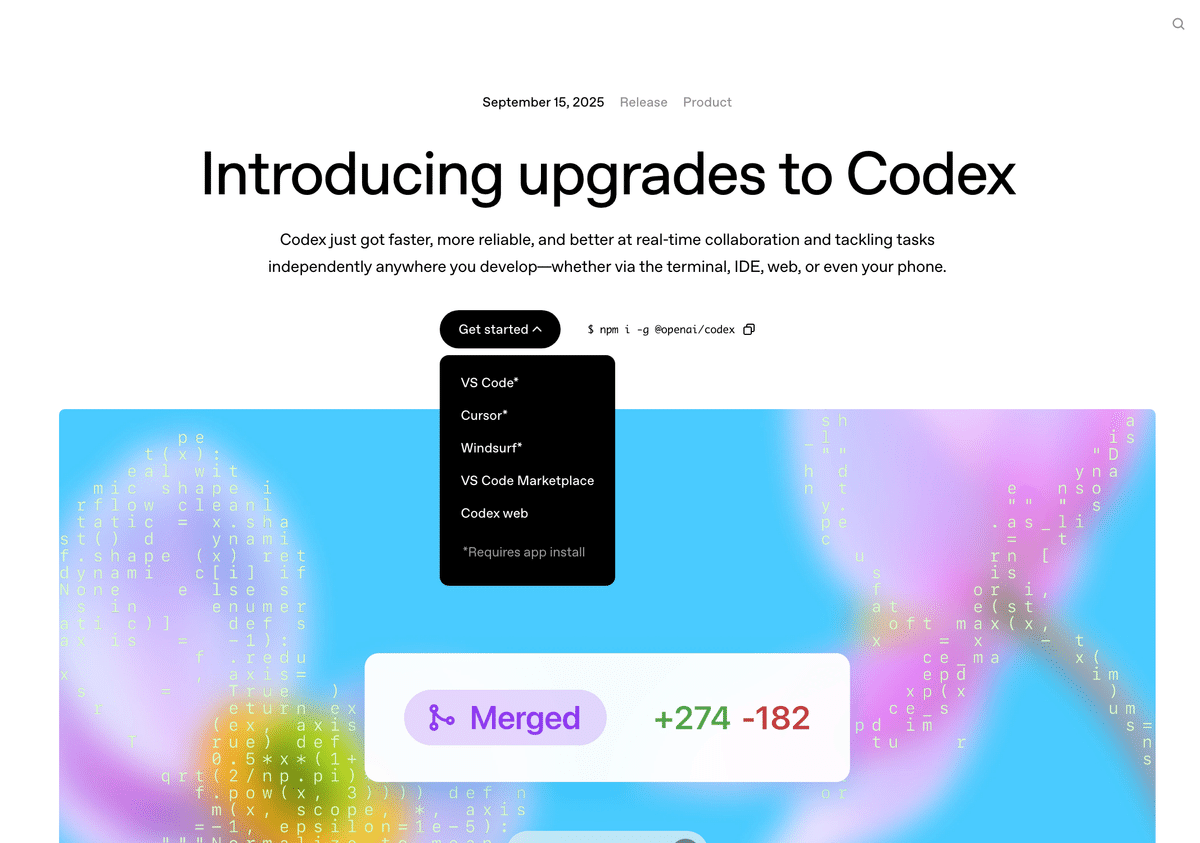 OpenAIのGPT5 CodexがVScodeで使えるようになった｜Zun-Beho