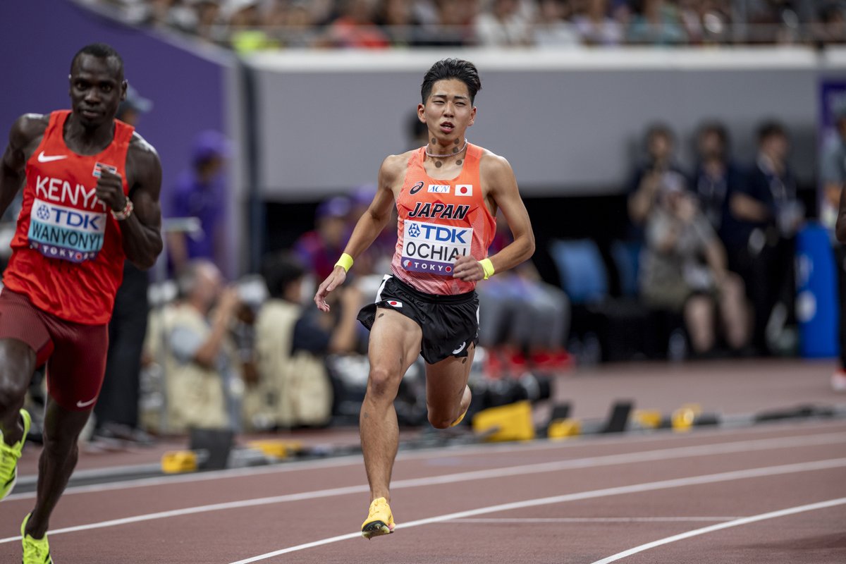 東京2025世界陸上 男子 800m 予選5組7. 落合晃 🇯🇵 1:46.78 ｜EKIDEN NEWS