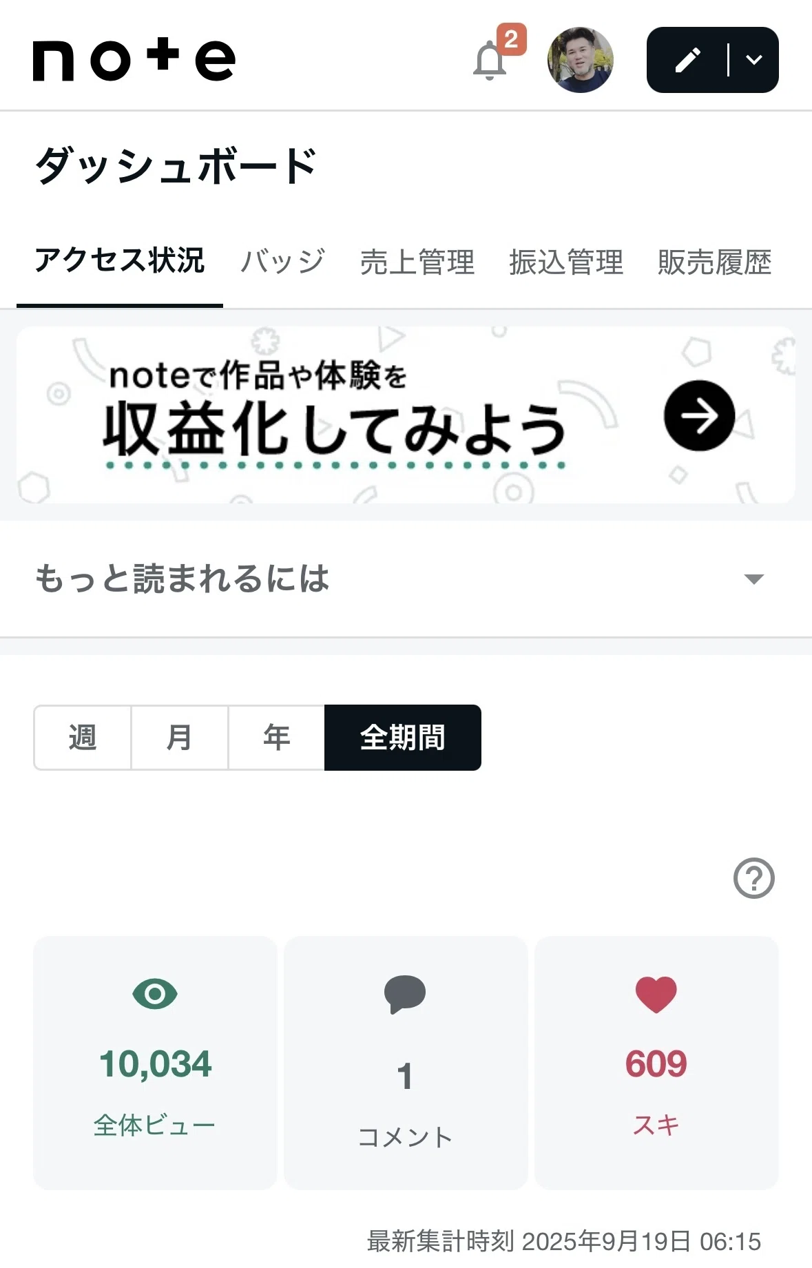 Note1万ビューに「ありがとう」｜『直感経営』年収40倍｜後藤敦(経営者歴25年)
