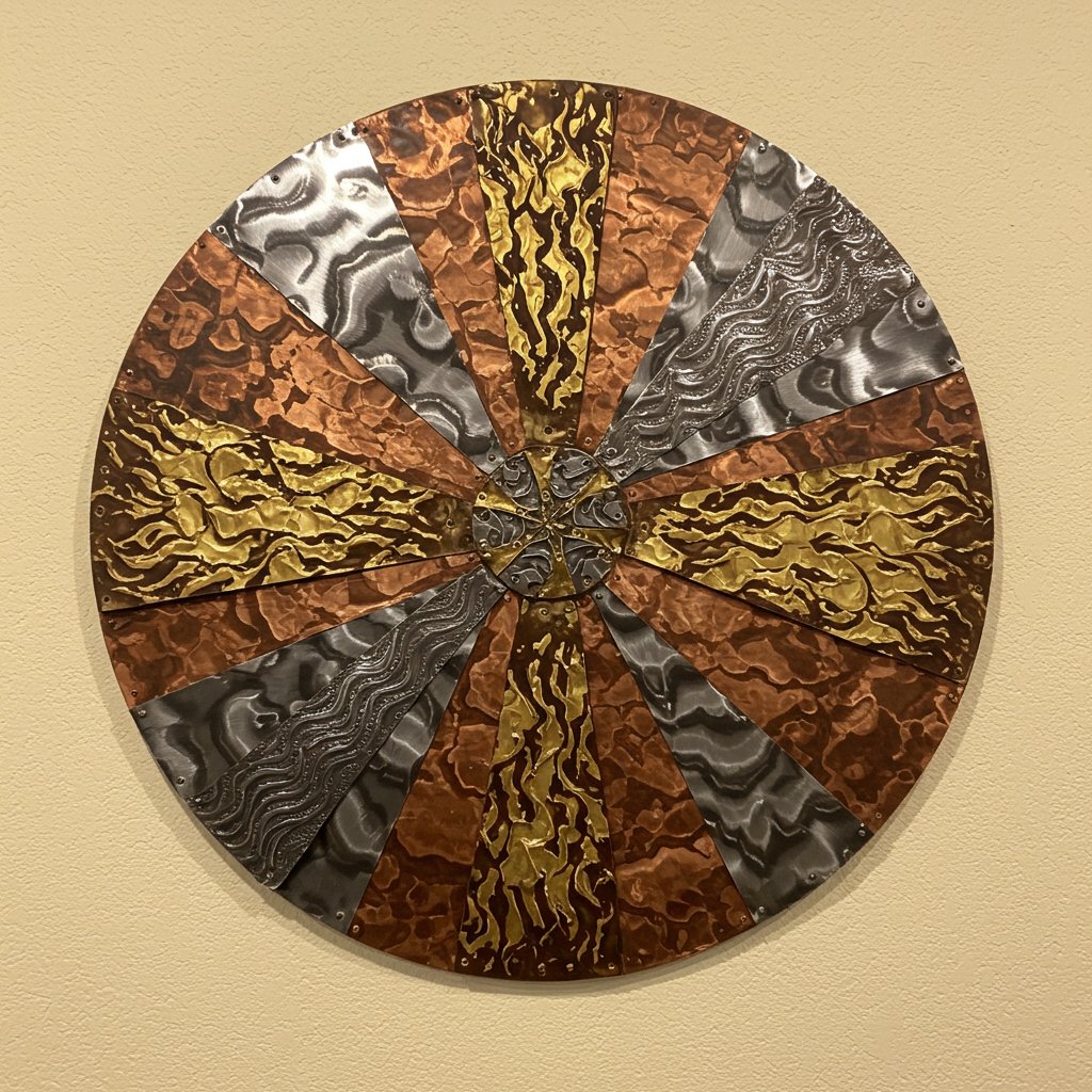 無料AI de 金属加工（平面、ラブ&ピース） @Image Creator & ImageFX & Whisk＋プロンプト｜茜町春彦