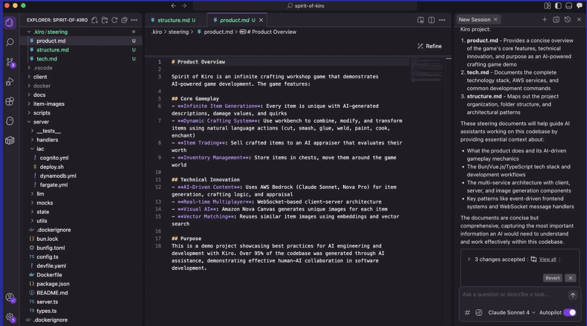 【AWS】 AI搭載IDE Kiroチュートリアルやってみた - Steering編 - ｜1日1ハンズオン Day 20｜ぽめら