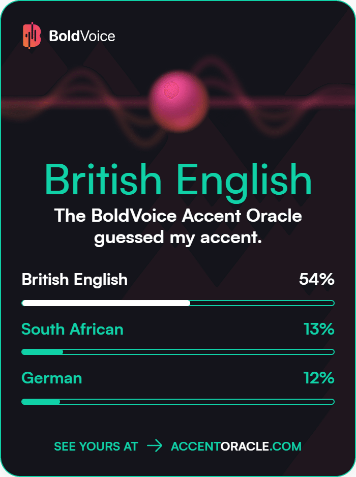 BoldVoice Accent Oracle（© BoldVoice）難化注意報？｜永井 真琴