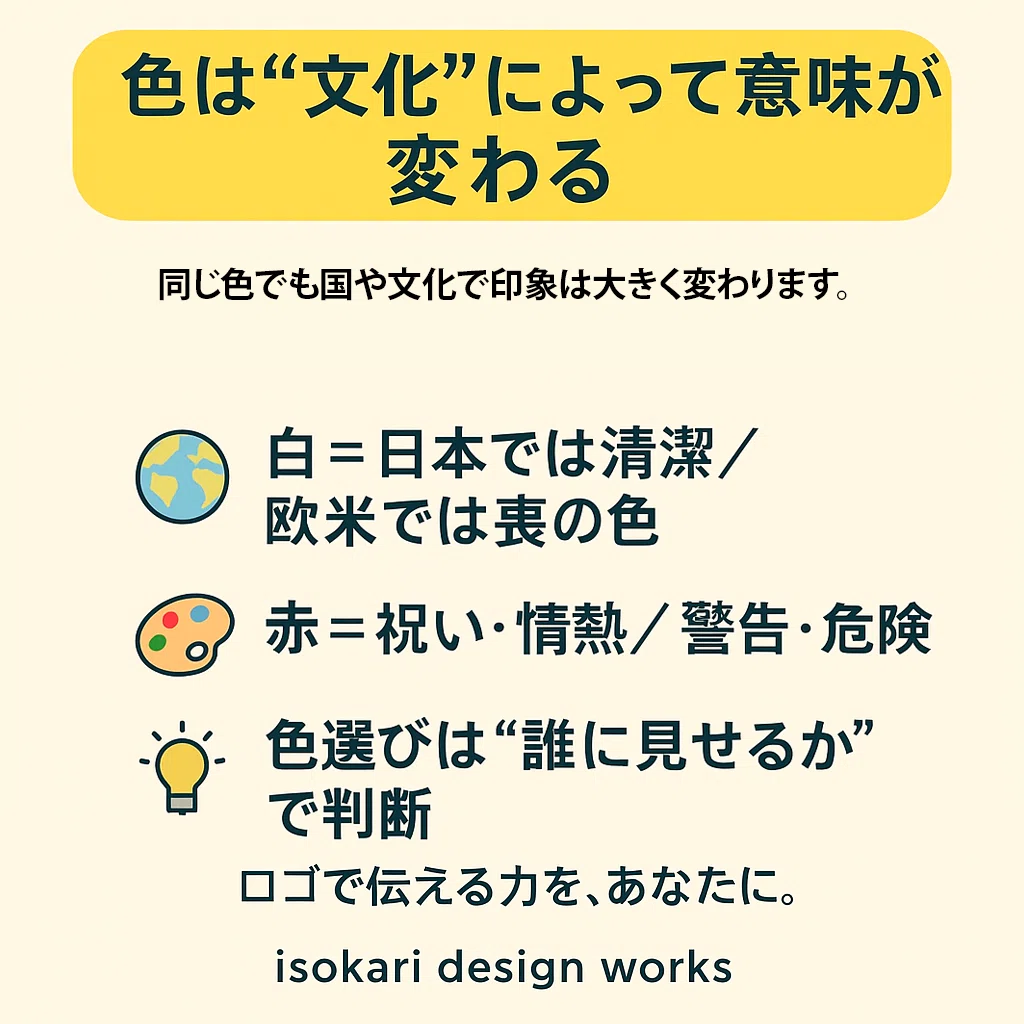 ️ 色は“文化”によって意味が変わる｜iDw / isokari design works