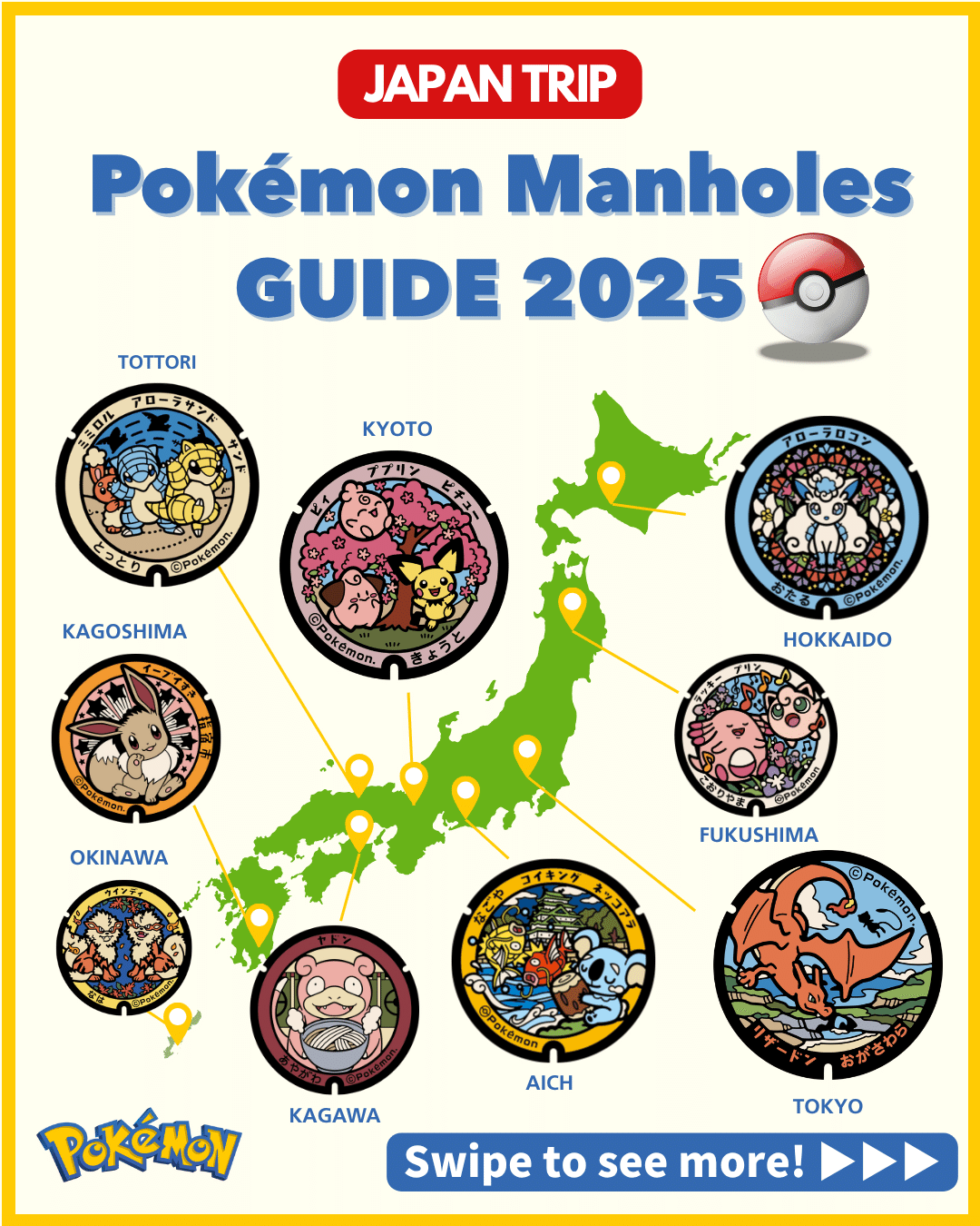 Pokémon Manholes Guide 2025 – Discover Japan Through Pokémon Covers 🎨 ...