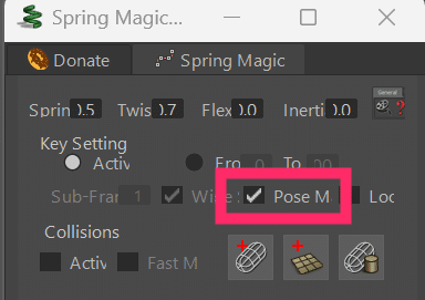 Mayaの無料揺れものツール「SpringMagic」の基本操作【私的備忘録】｜🦆🦌🟥🟧🟨⬜