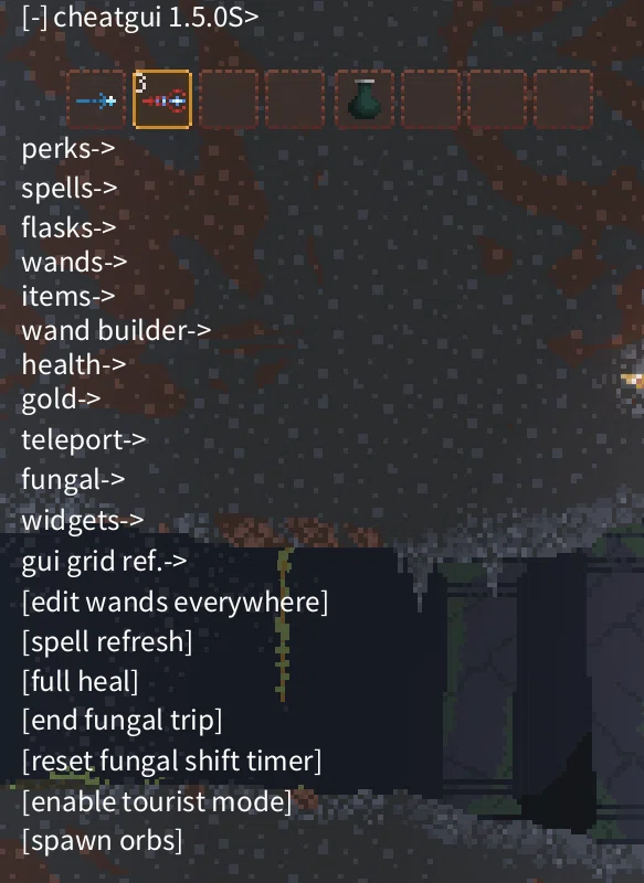 【Noita】Modの使い方【Cheatgui・Spell Lab Shugged・Wand Dbg・Conjurer】｜ひよっこ魔女