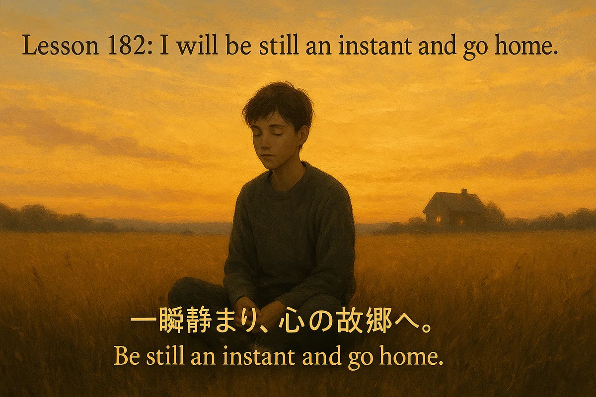 🔴ACIMレッスン 182《私は一瞬の間静まり、家に帰る。》I will be still an instant and go home ...