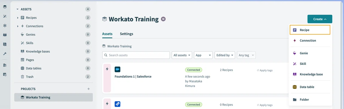 「はじめてのWorkato」簡単なRecipeを作ってみよう編｜Workato Japan
