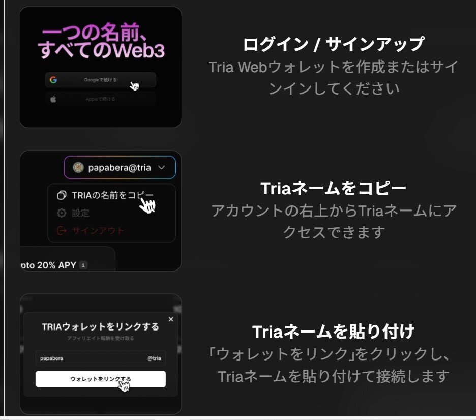 🚀 Triaクリプトカードアンバサダーアフィリエイトの始め方とやり方【Web3収益化】｜クリプトカードエアドロ完全ラボ