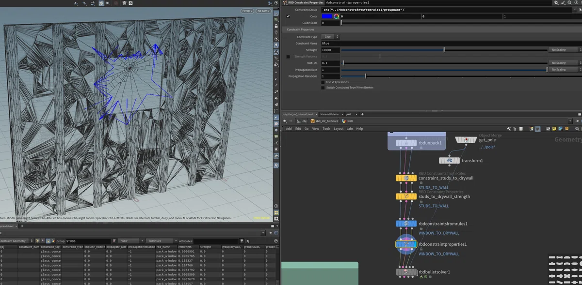 【Houdini】破壊シミュ、RBDのチュートリアル①｜makeInuFilm