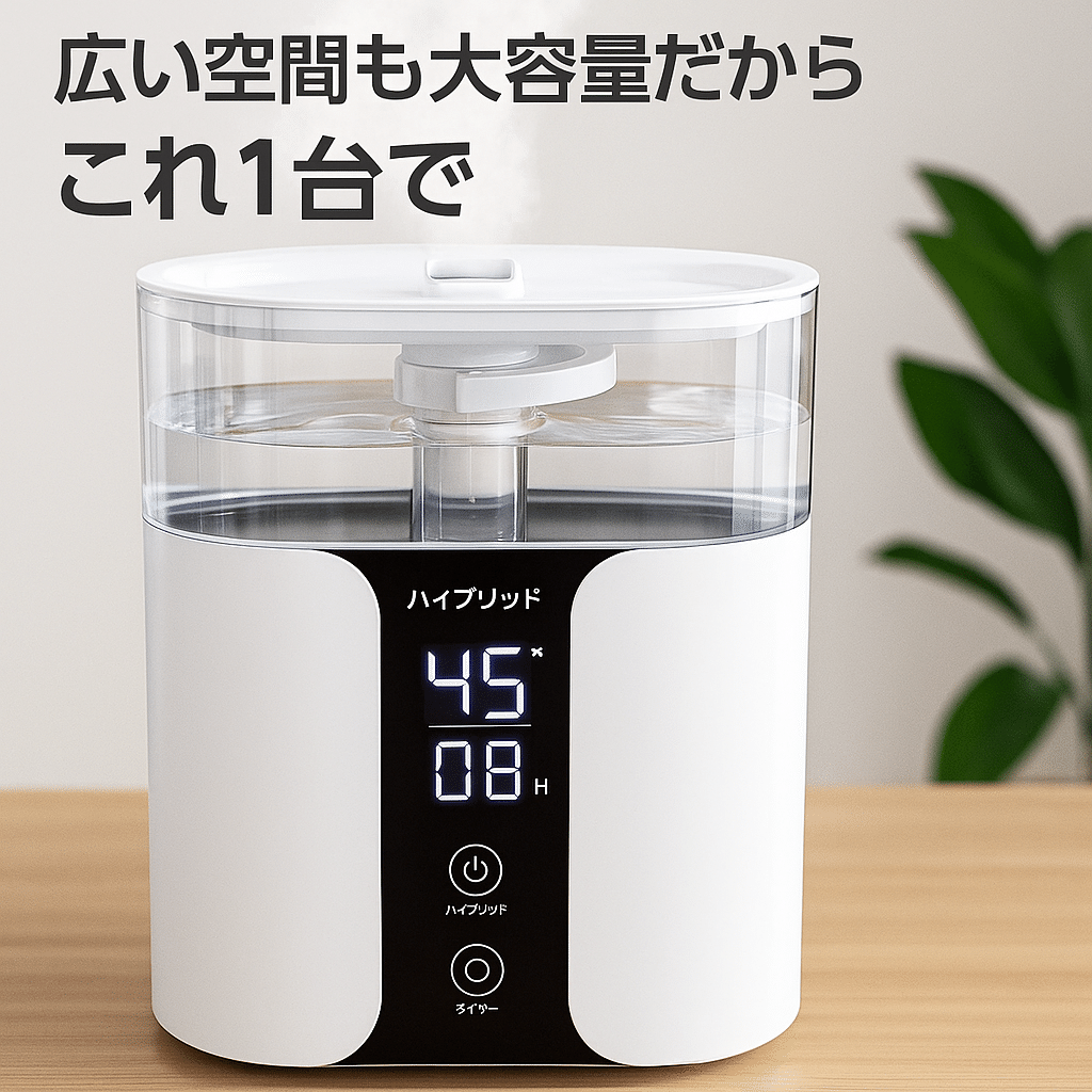 「え、給水って昨日したっけ？」驚くほど手間いらず。Matakul大容量8Lハイブリッド式加湿器、今だけの衝撃価格でうるおい革命を。｜ライフハック2025new
