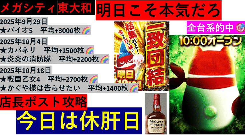 2025/11/8店長X攻略🌈マルハンメガシティ東大和🌈ビンゴ成立攻略🎯｜スロ垢＠一撃神