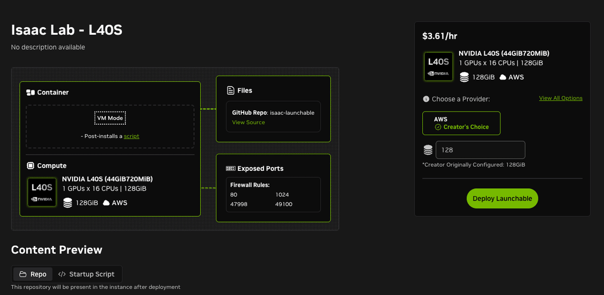 NVIDIA BrevでIsaac Lab - L40Sを動かす｜株式会社ManmaruAI
