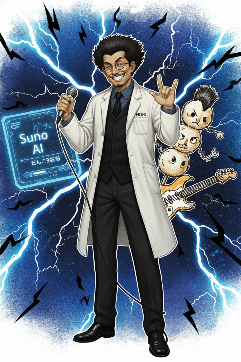 AIで甦る衝動！Suno AIに「だんご3兄弟」をブルーハーツ調で歌わせてみたら、僕らのロックは死ななかった｜Dr.ノリ｜SNS×AI×ITの創造ラボ
