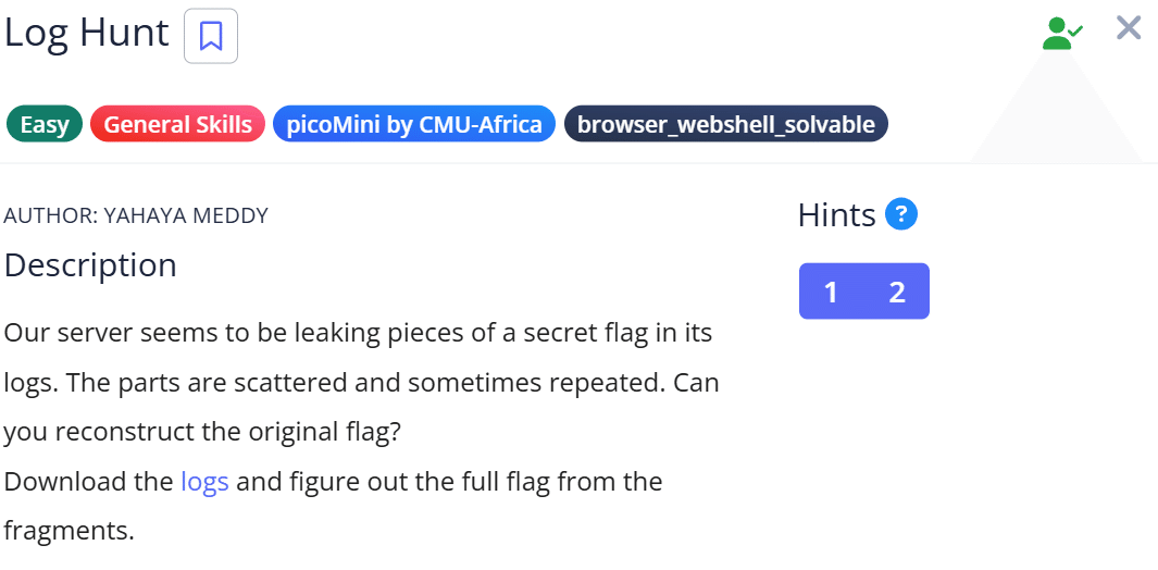 【picoCTF】CTF初心者がpicoCTFを使ってログ解析問題を解いてみた！｜STP