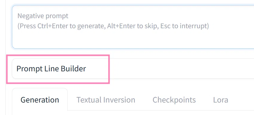 Prompts from file or textbox作成用の拡張機能「Prompt Line Builder」｜aiaicreate