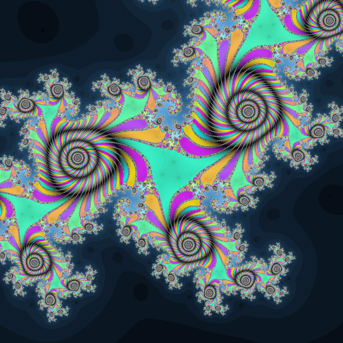 今週のフラクタル109 (z^3/(z+c)+0.5i)｜108Hassium