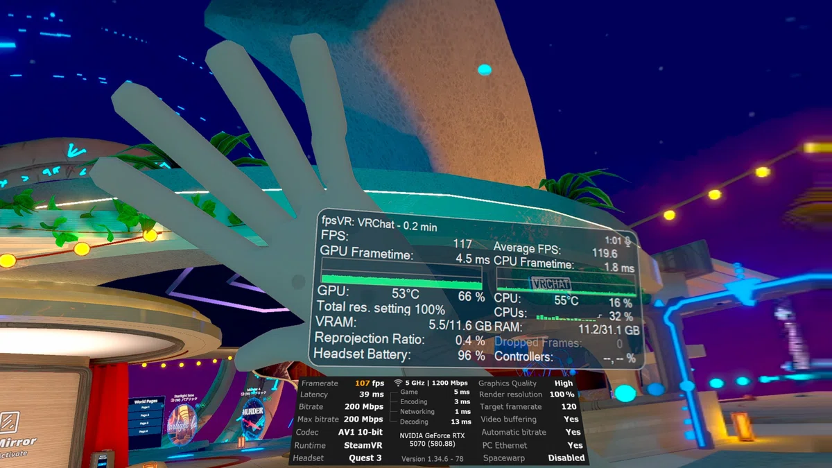 【VRChat】RTX 5070はVRChatでどれくらい快適に動くのか？ 実際に検証してみた｜じゃっこ