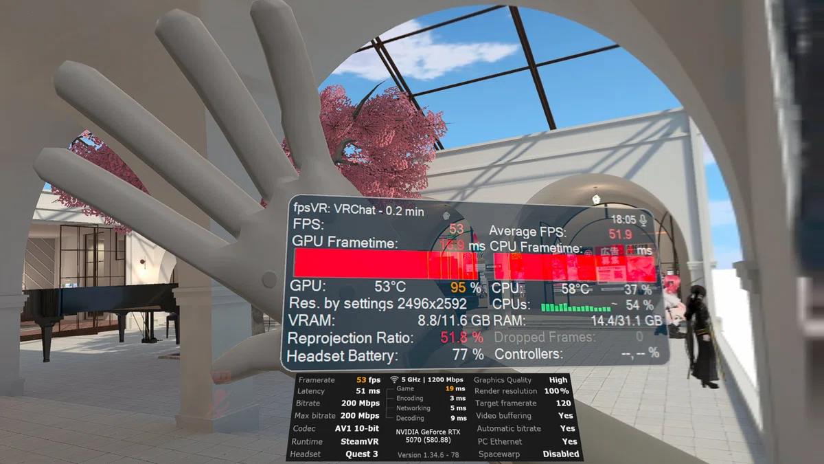 【VRChat】RTX 5070はVRChatでどれくらい快適に動くのか？ 実際に検証してみた｜じゃっこ