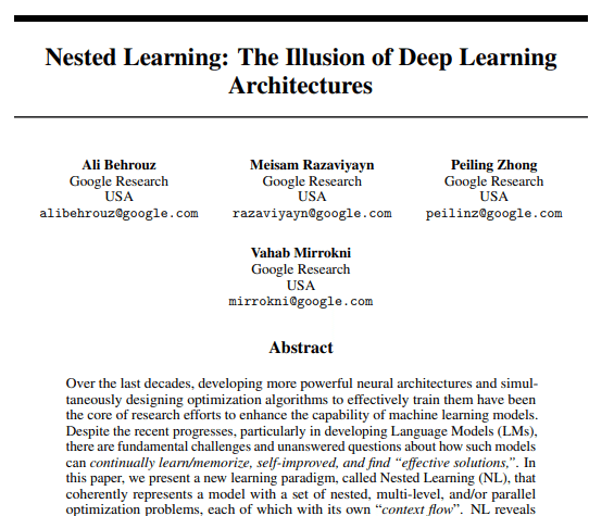 🤖【AI論文レビュー】AIが自己進化する未来へ：「Nested Learning」が理学療法士にもたらす3つの視座｜リハロジ｜AI × リハビリ