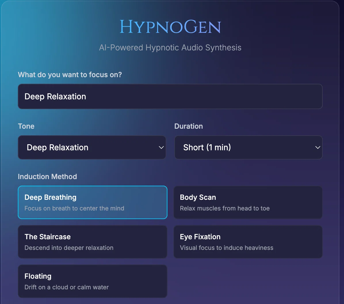 AI Studioで作る催眠音声アプリ -HypnoGen A customized hypnosis audio generation ...