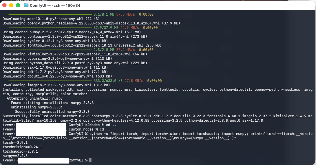 「NumPy 2.3.3」 OR 「NumPy 2.2.6」 Mac ComfyUIに最適な、NumPyはどっち？OpenCVとの依存関係｜ゆなみ