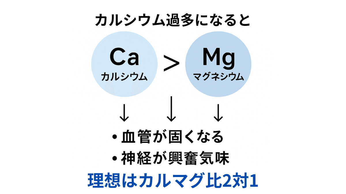 カルシウム過多が“老けスイッチ”を入れる。──40代女性のためのマグネシウムエイジングケア｜tsutuji|40代からの体と肌の整え方