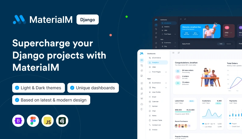 Meet MaterialM Open Source Django Admin Template That Will Transform ...