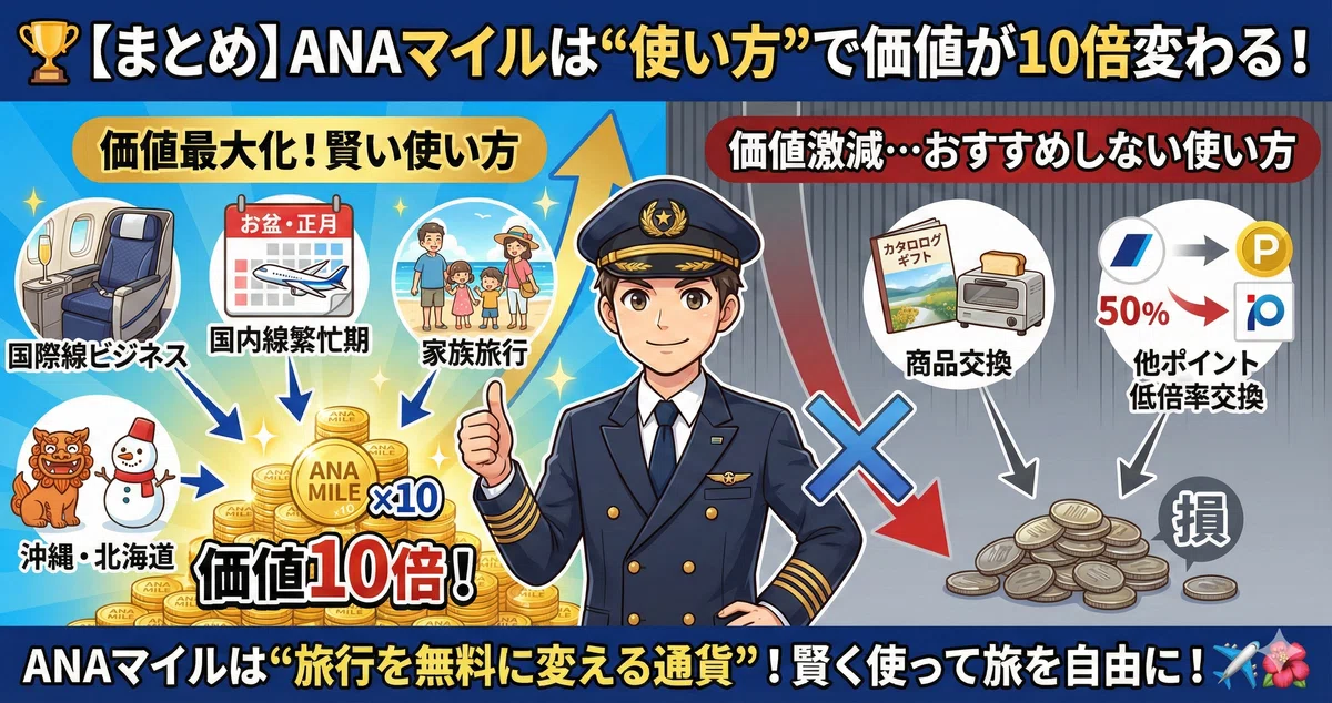 ANAマイルの使い方ベスト10｜“価値が最大になる使い方だけ”厳選｜おきとら｜おきとら