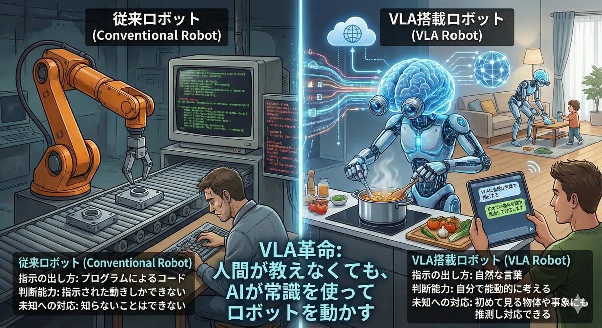 ロボットは「言葉」で動く時代！次世代AIモデル「VLA」を徹底解説！！｜さーもん@テクノロジーを解説