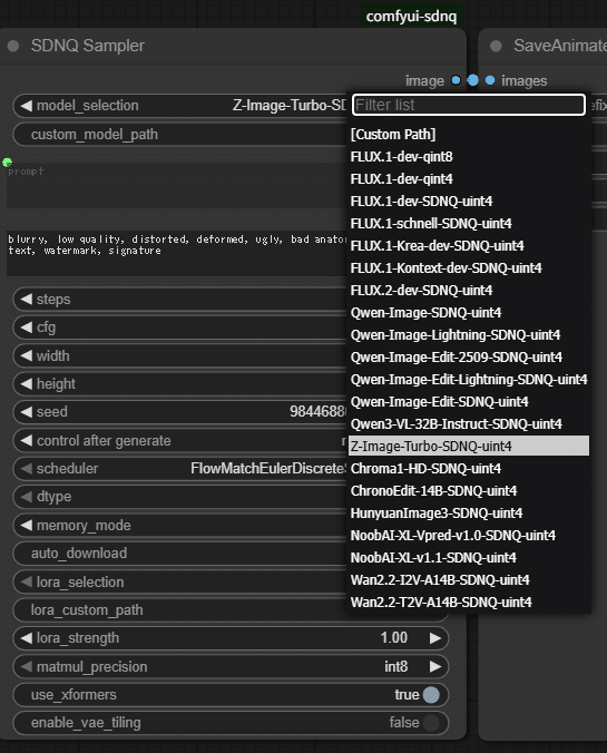 ComfyUI-SDNQ(ZITで)チャレンジ｜hideout