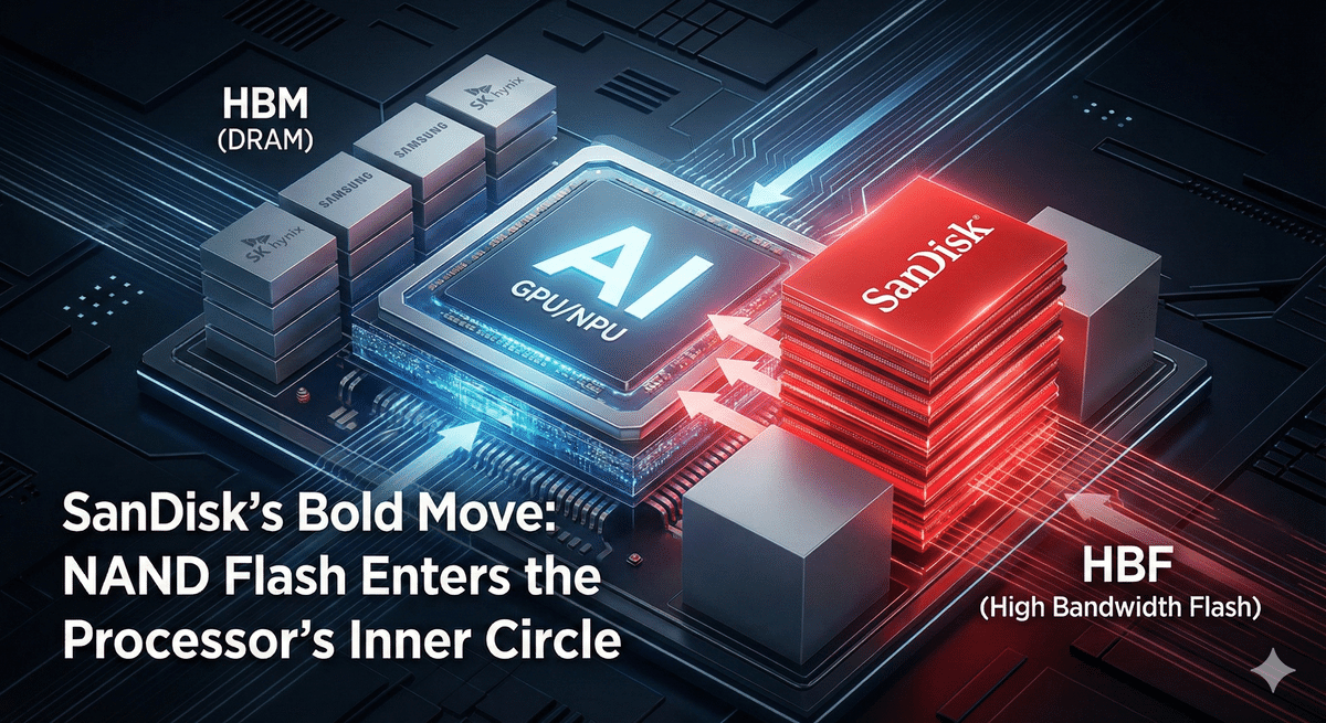 【2025年AI半導体】HBMの次は「HBF」が来る。SanDiskが社運を賭ける「推論メモリ」の覇権争い｜ニャーレン バフェット