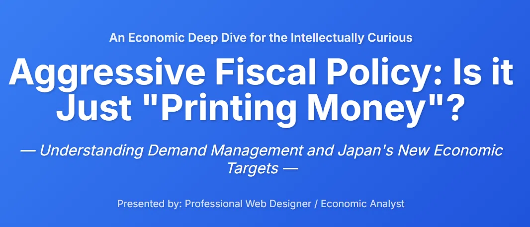 251222-Aggressive Fiscal Policy: Is it Just "Printing Money"?｜jee54321