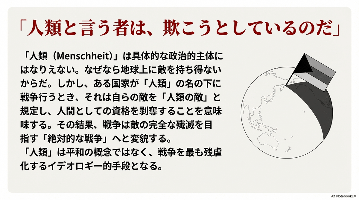 【NotebookLM】カール・シュミットの『政治的なものの概念』における友敵理論の分析｜Sakiya ARAKAWA