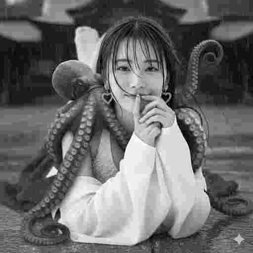 グラビア 巫女 雨 写真素材｜写真素材