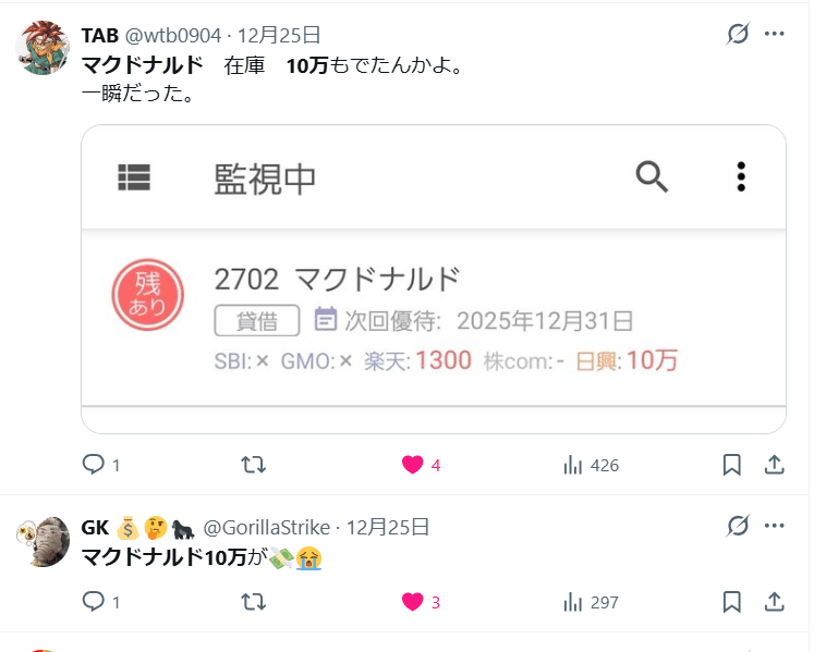 2025年12月 株主優待クロス 振り返り｜あんのう芋＠資産運用