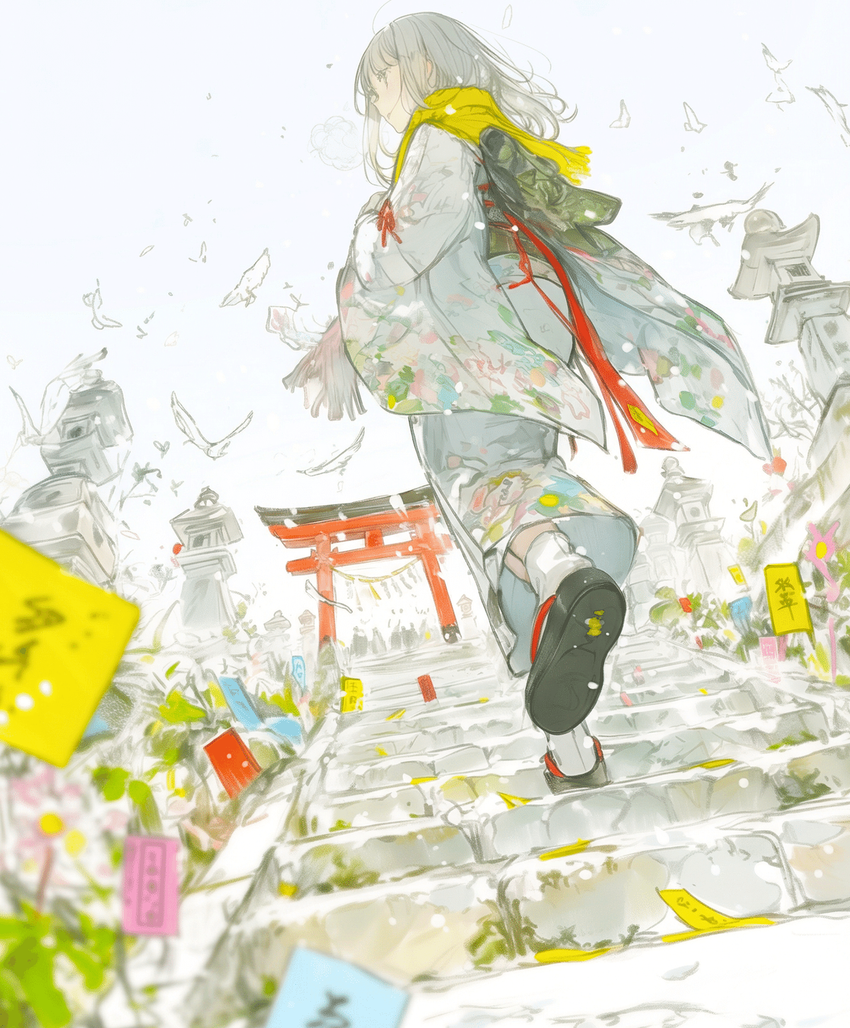 初詣の参拝ルールはマナー尽くし？︰新年の願いごとは遠く【画像生成AI / 4コマ漫画 / 短編マンガ / AIイラスト / AIアート ...