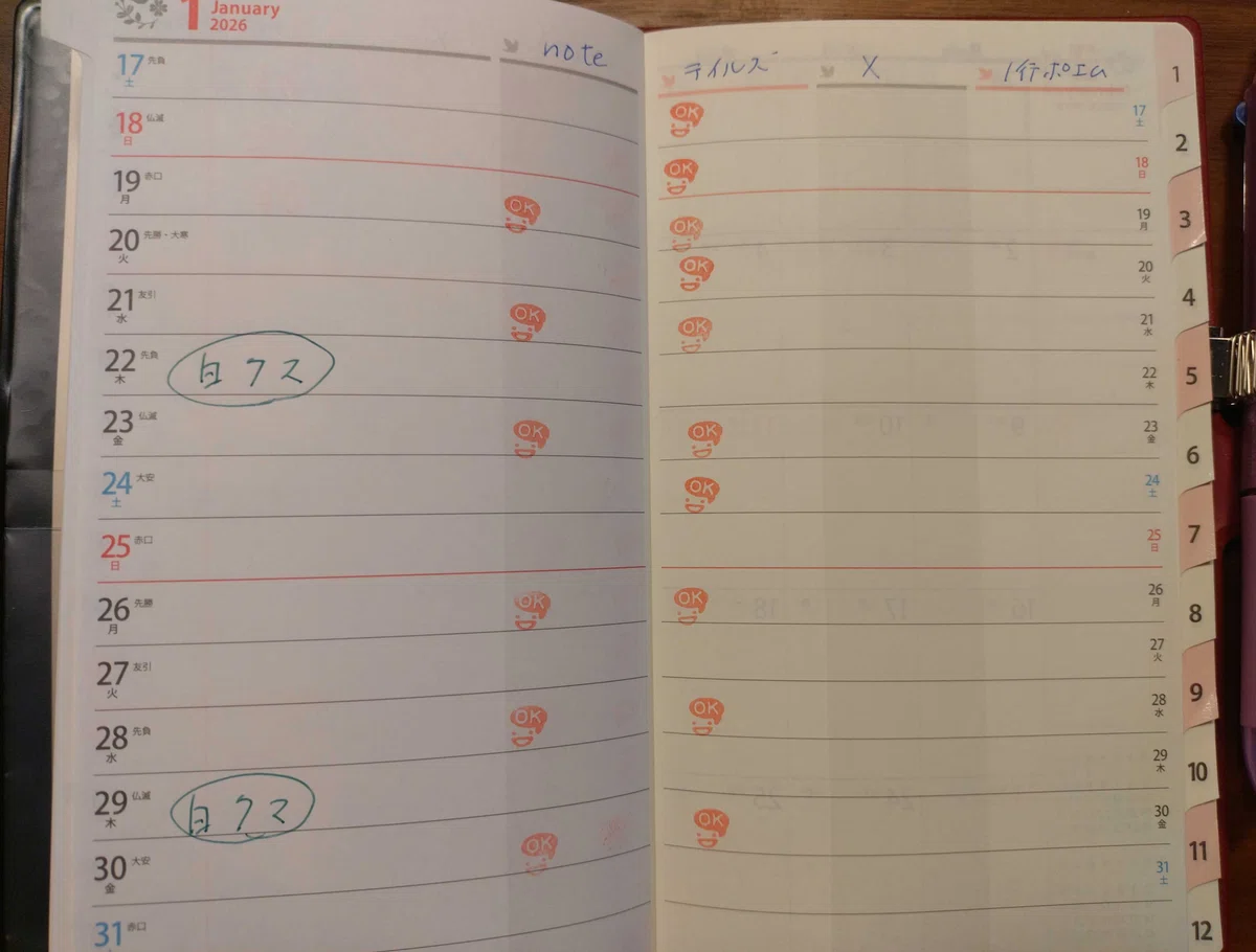 【2026年】ほぼ日とロルバーン、その他……役割分けして使う、書く私の手帳ラインナップ｜紫葉柚月(しば ゆづき)