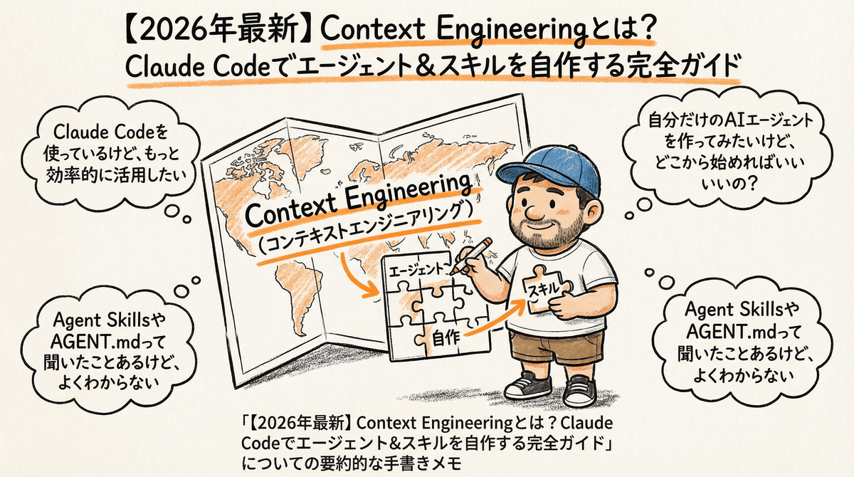 【2026年最新】Context Engineeringとは？Claude Codeでエージェント＆スキルを自作する完全ガイド｜森本洋平のAI大学 ~ヨッピーCH~