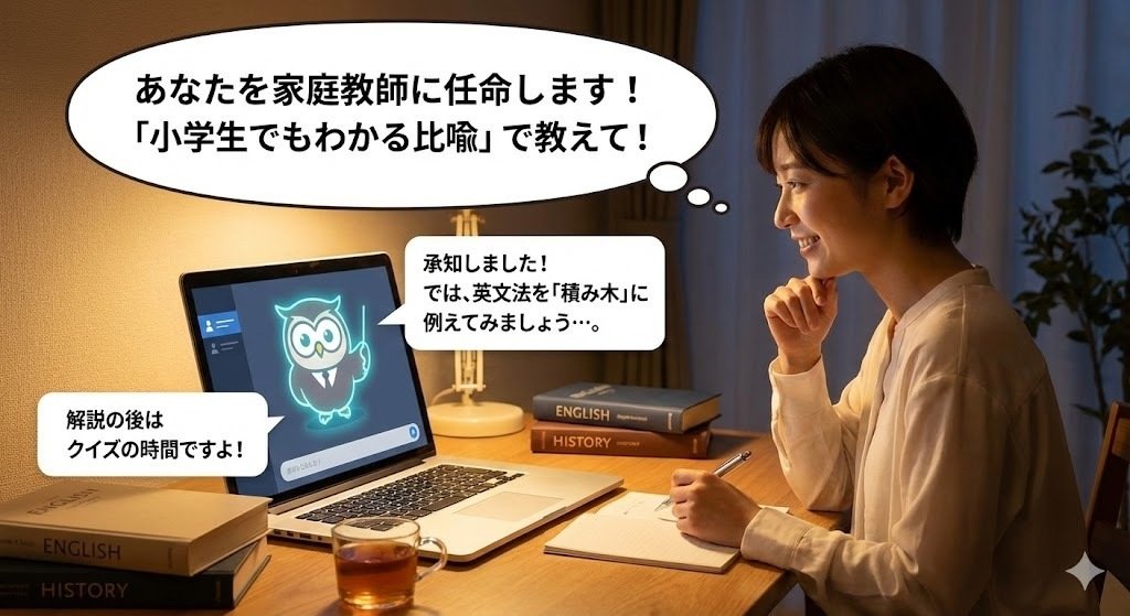 「今さら聞けない」がなくなる日。AIを『専属家庭教師』に雇う、大人の贅沢な独学術【大人の時間を整える、AI生活デザイン術】｜422 yasu