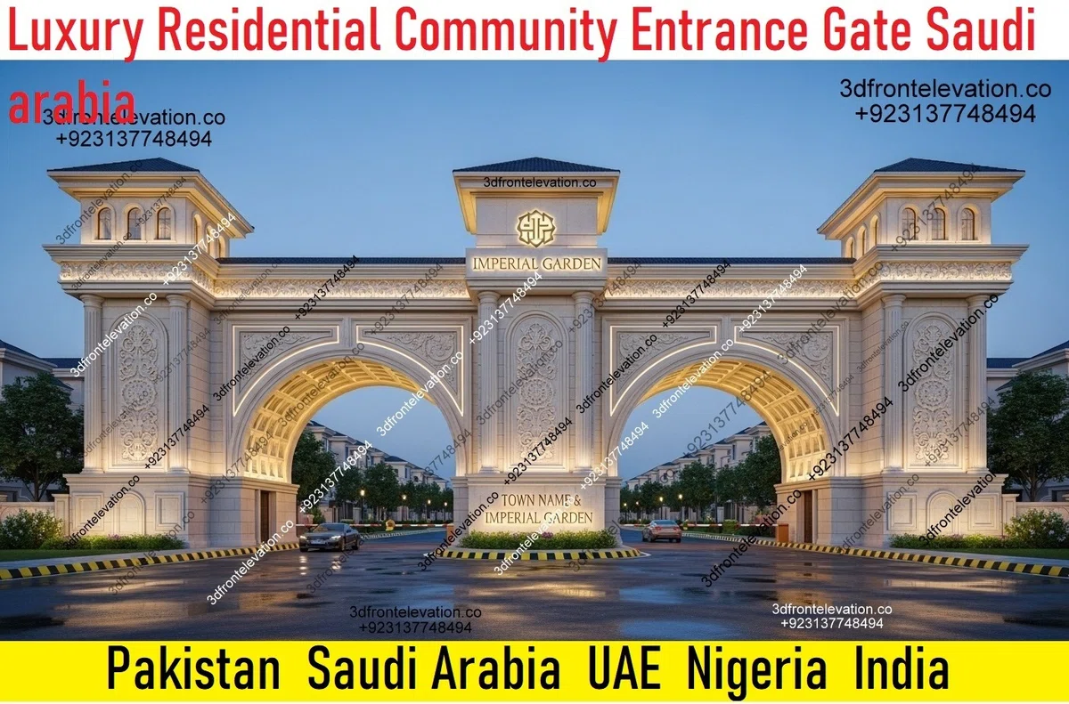 Residential Community Entrance Gate Classical vs Modern Society Gate ...